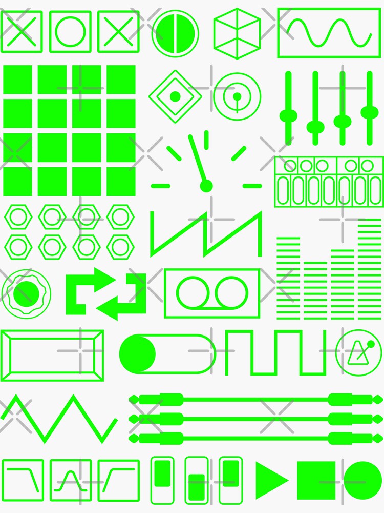 "Synth Controls" Sticker for Sale by AtomicMalibu | Redbubble