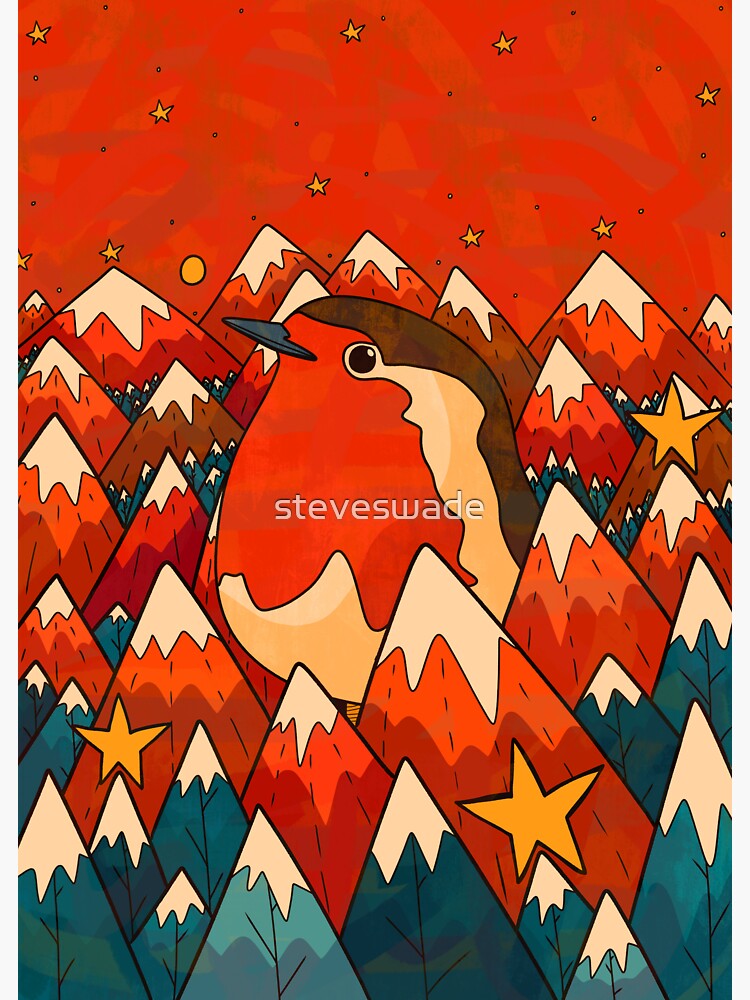 "A big red robin" Sticker for Sale by steveswade | Redbubble