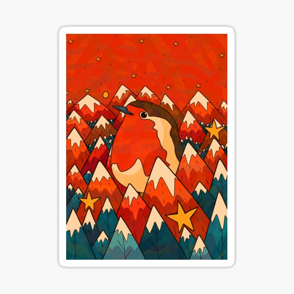 "A big red robin" Sticker for Sale by steveswade | Redbubble