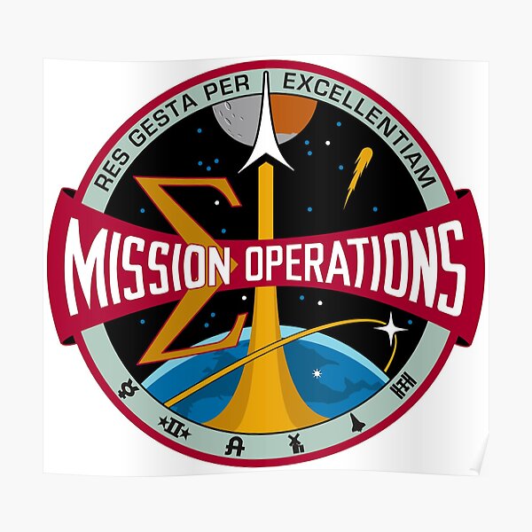 "NASA Houston Mission Control Center Emblem" Poster by kuroderuta ...