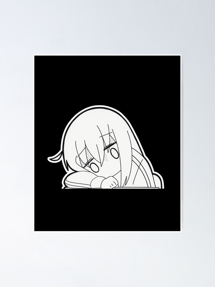 "Bocchi the Rock! Sad Bocchi" Poster for Sale by AmberBakker | Redbubble