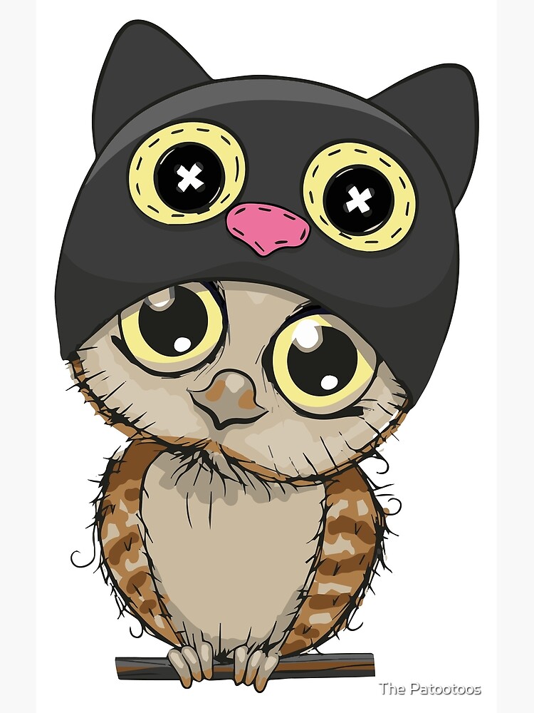 "A Cat And An Owl Funny Pet Owner - cute cutie catowl or owlcat" Poster ...