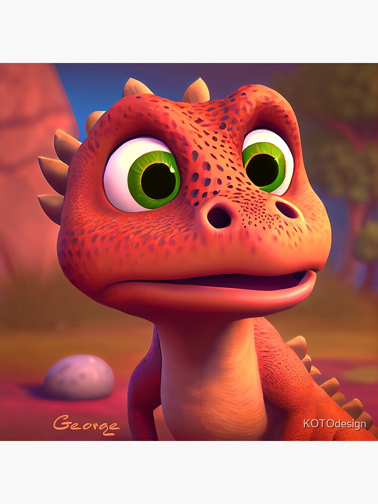 "Baby Dinosaur Dino Bambino - George" Poster for Sale by KOTOdesign ...