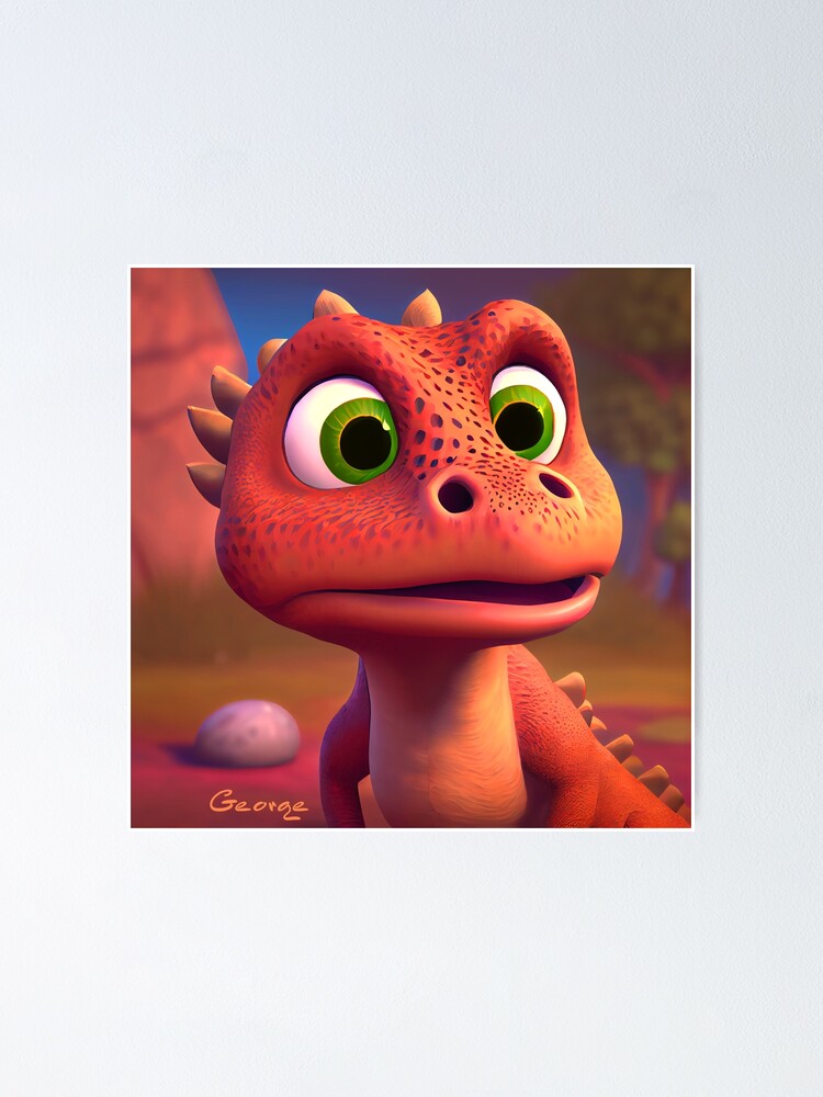 "Baby Dinosaur Dino Bambino - George" Poster for Sale by KOTOdesign ...