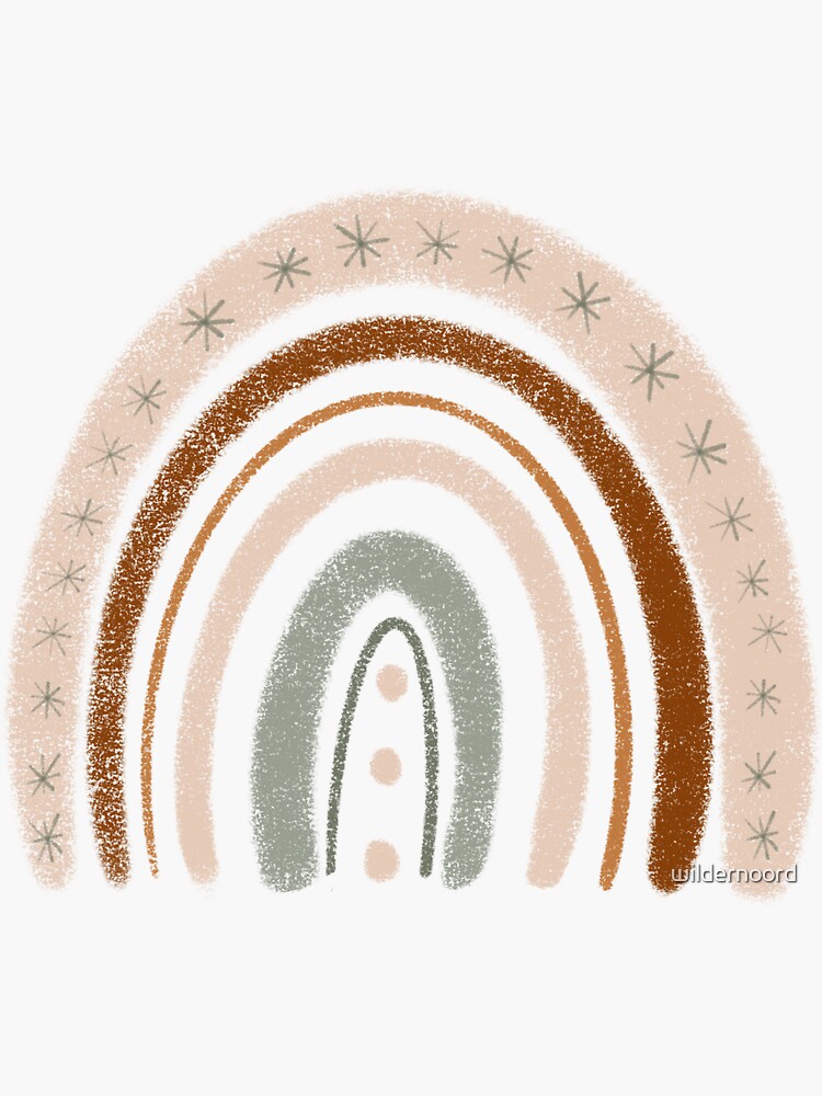 "Boho rainbow stickers" Sticker for Sale by wildernoord | Redbubble