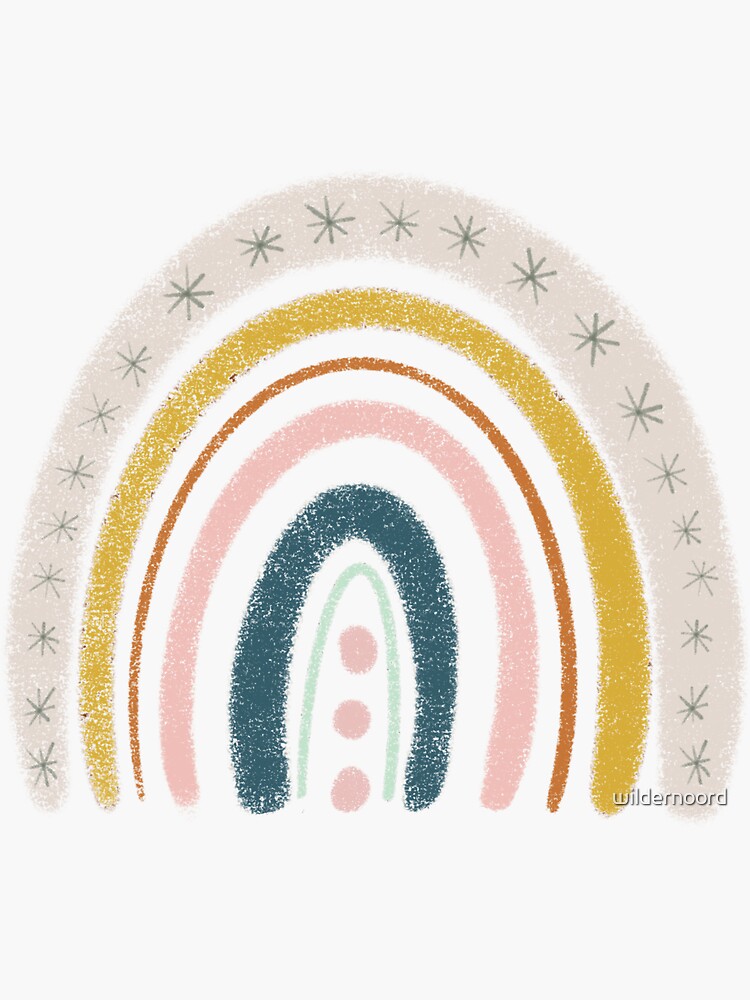 "Boho rainbow stickers" Sticker for Sale by wildernoord | Redbubble