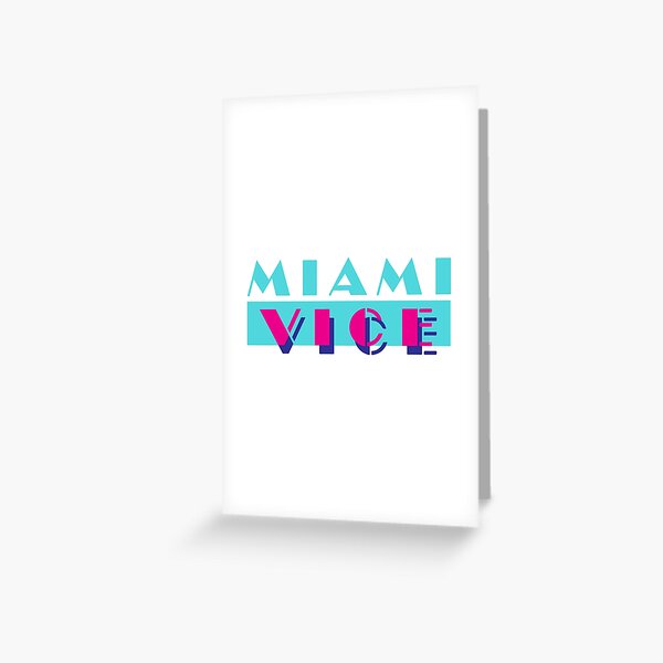 "Miami Vice Logo" Greeting Card for Sale by emilmiami | Redbubble