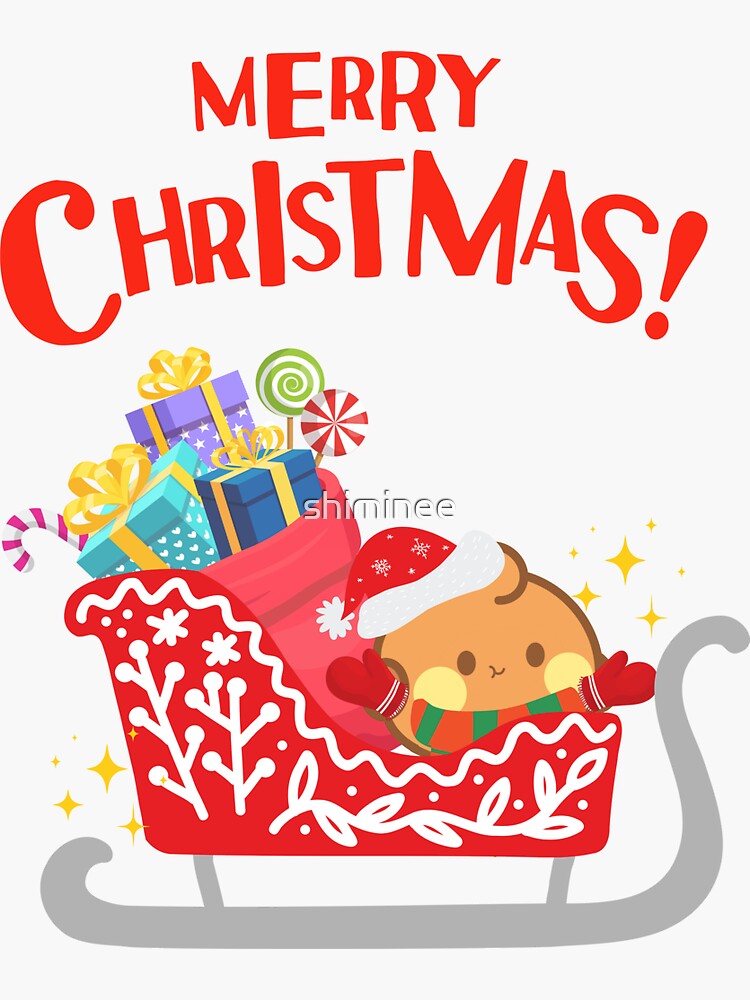 Pegatina «BTS Christmas - Kawaii Cute BTS personaje de dibujos animados ...