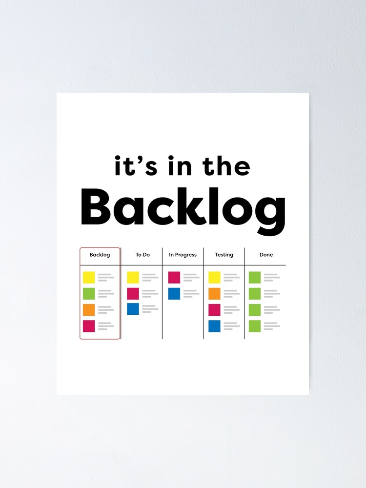 "its in the backlog funny agile quote for Agile coach, scrum master and ...