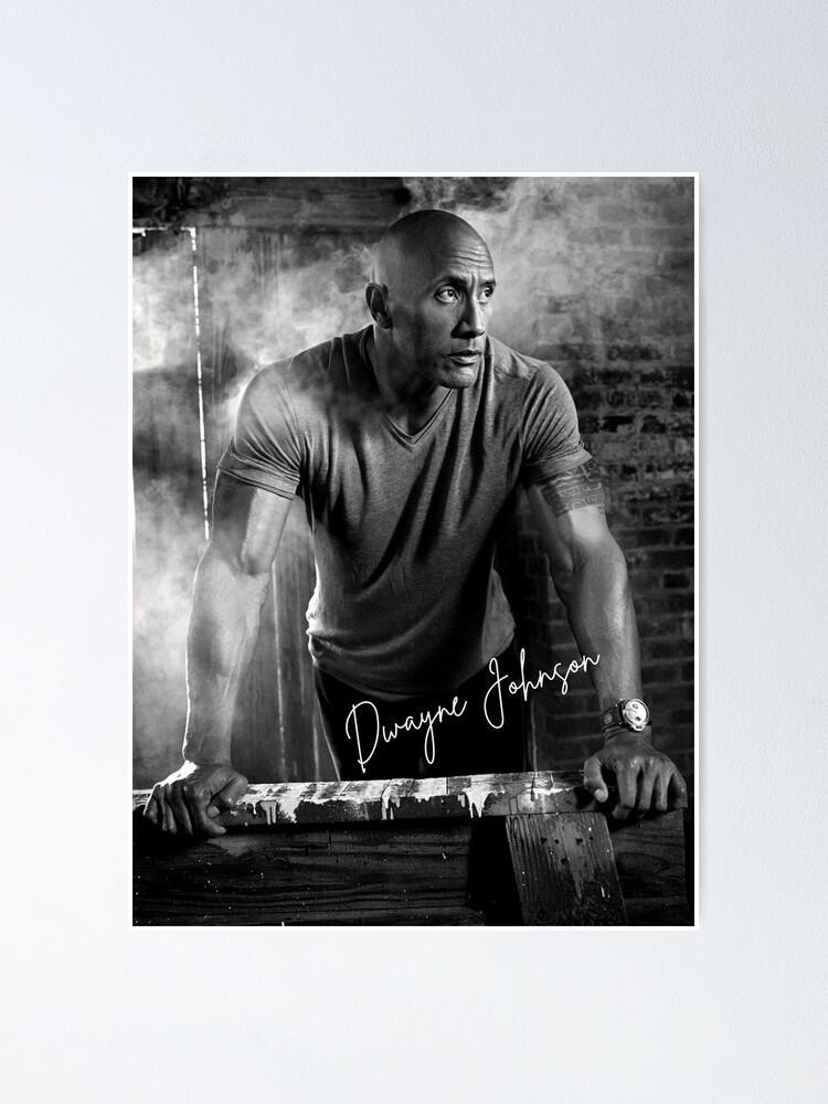 "Dwayne Johnson" Poster for Sale by Yunio-B | Redbubble