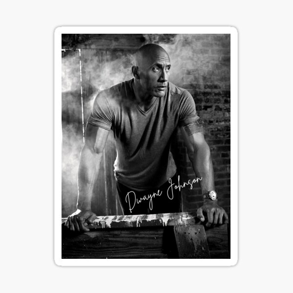 "Dwayne Johnson" Sticker for Sale by Yunio-B | Redbubble