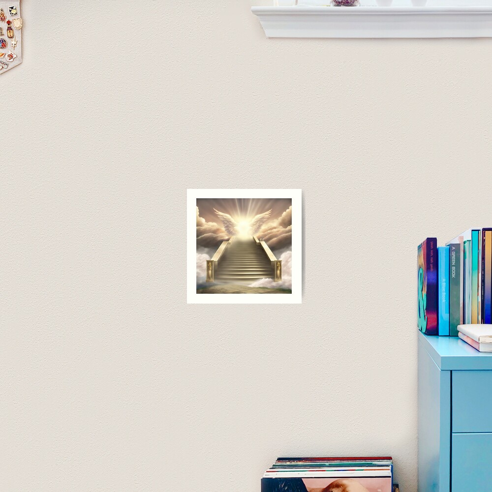 "Stairway To Heaven - Angel Wings Welcome to Heaven" Art Print for Sale ...