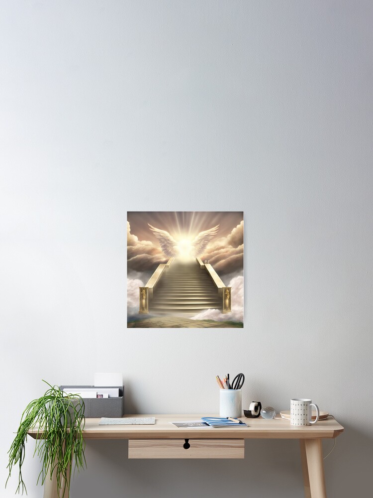 "Stairway To Heaven - Angel Wings Welcome to Heaven" Poster for Sale by ...