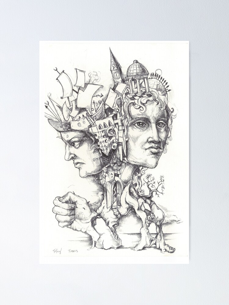 "Roman God Janus" Poster for Sale by Jedika | Redbubble