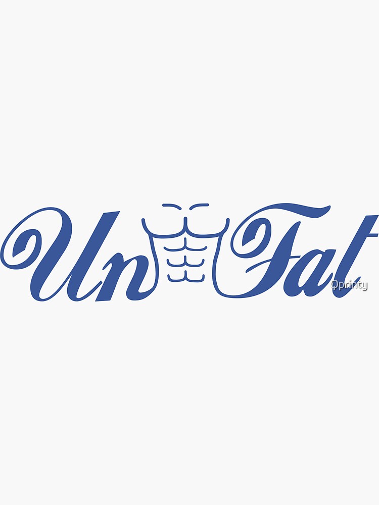 "UNFAT - Fitness - Gym - Workout" Sticker for Sale by Qprinty | Redbubble