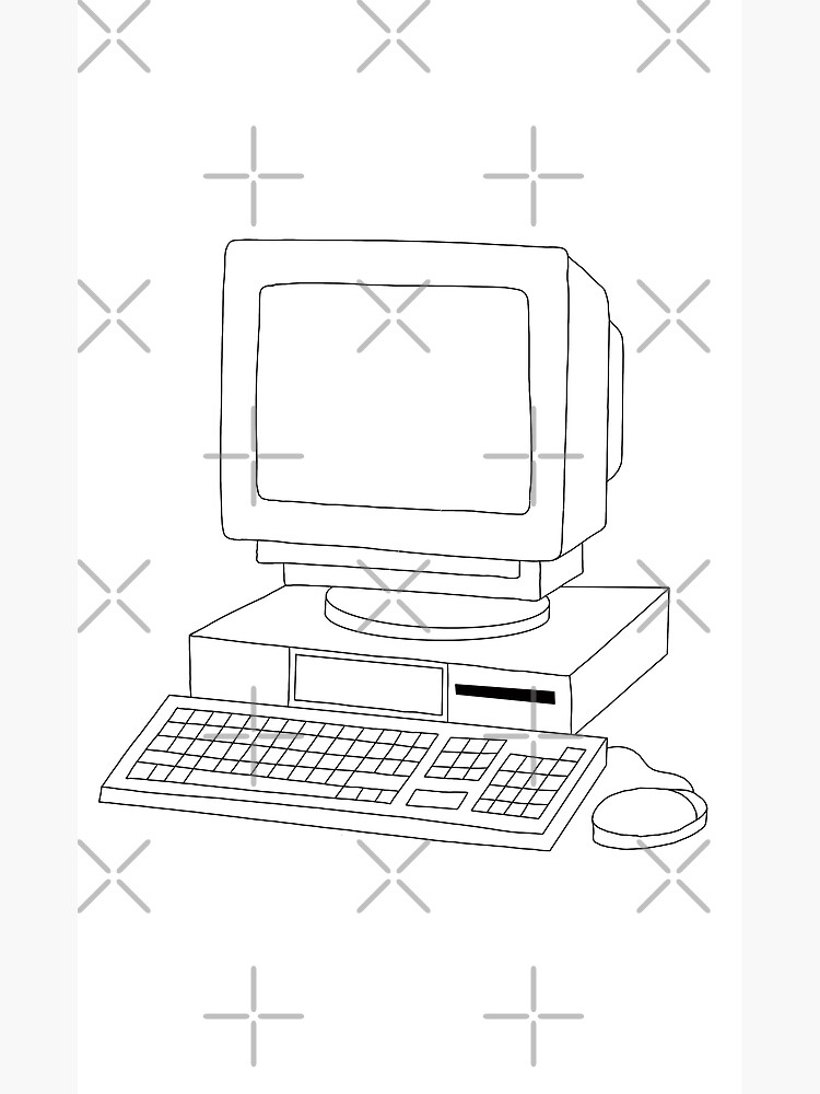 "Line Art Computer" Poster for Sale by BrynneL | Redbubble
