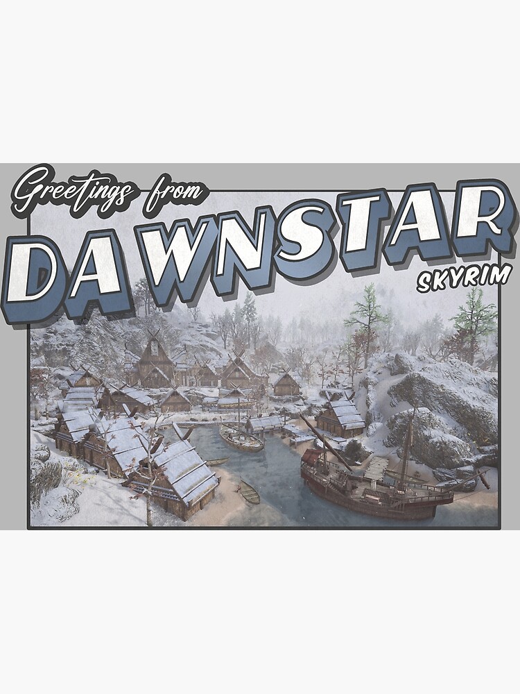 "The Elder Scrolls V: Skyrim Inspired 'Greetings from Dawnstar' Vintage ...