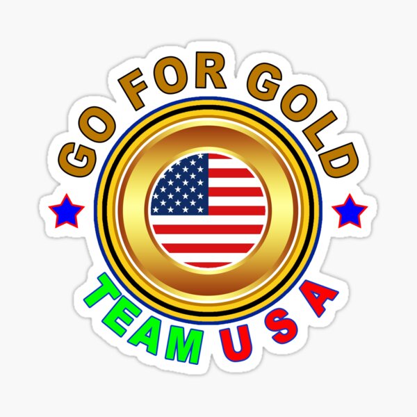 "GO FOR GOLD TEAM USA | World cup Design" Sticker for Sale by TeeEmpire ...