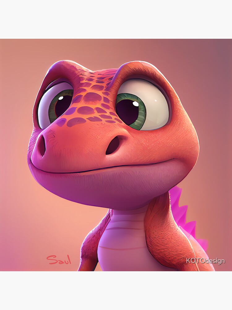 "Baby Dinosaur Dino Bambino - Saul" Sticker for Sale by KOTOdesign ...