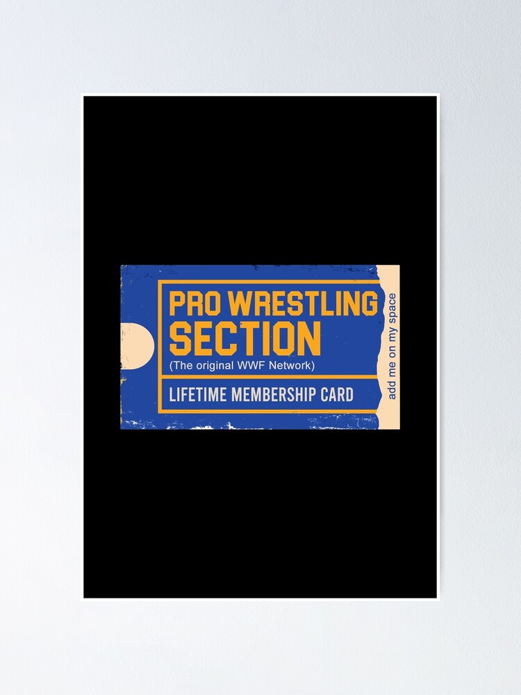"Blockbuster Lifetime Membership Card - 80s 90s Pro Wrestling" Poster ...