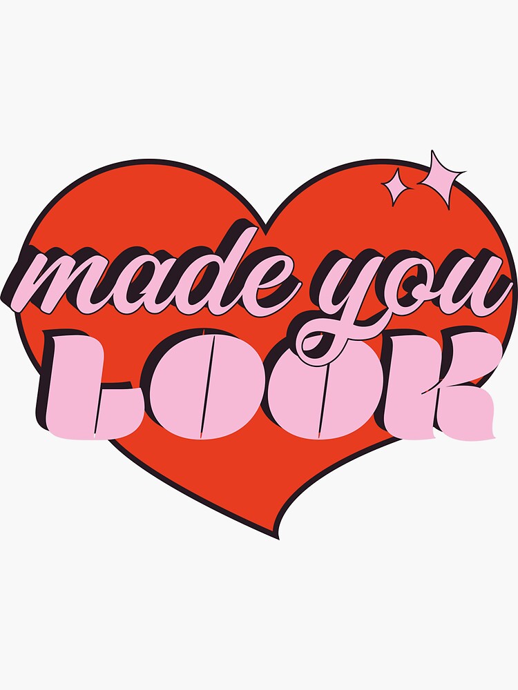 "Made you look" Sticker for Sale by agata-WLDD | Redbubble