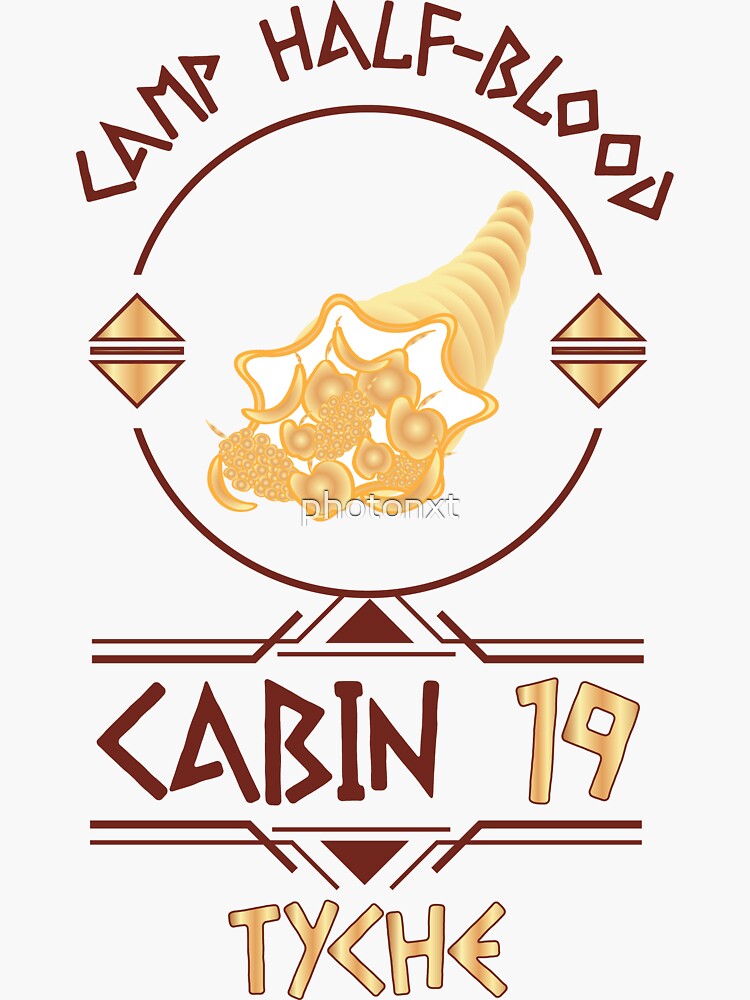 " Cabin #19 in Camp Half Blood, Child of Tyche – Percy Jackson inspired design " Sticker for ...