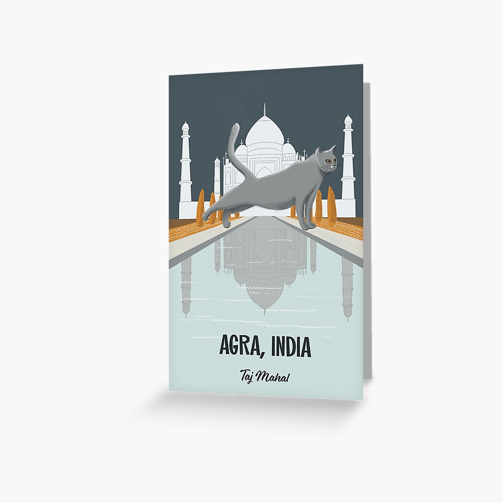 "Big Cats, Small World - Taj Mahal, Agra - India" Greeting Card for ...