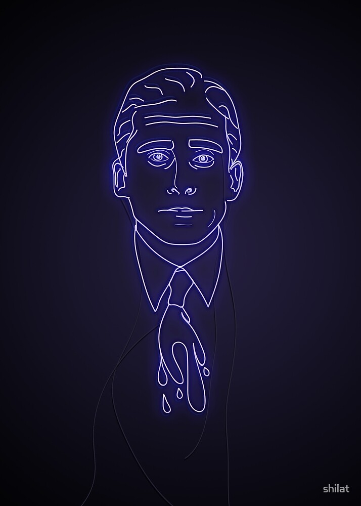 "Michael Scott Neon" by shilat | Redbubble