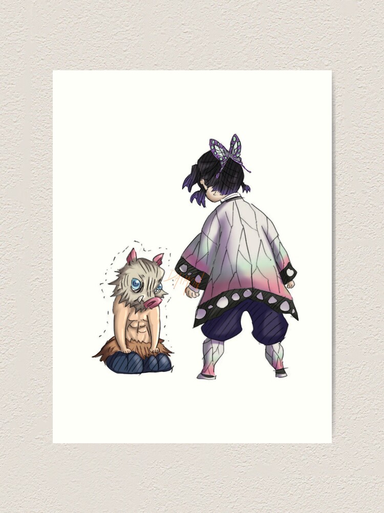 "Demon Slayer Sticker Shinobu and Inosuke" Art Print for Sale by ...