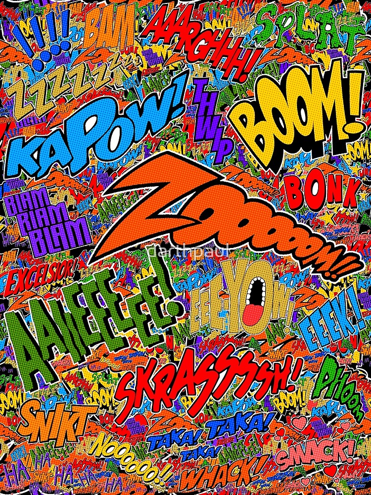 "Onomatopoeia Collage #2 (2 of 2)" Poster for Sale by darthpaul | Redbubble