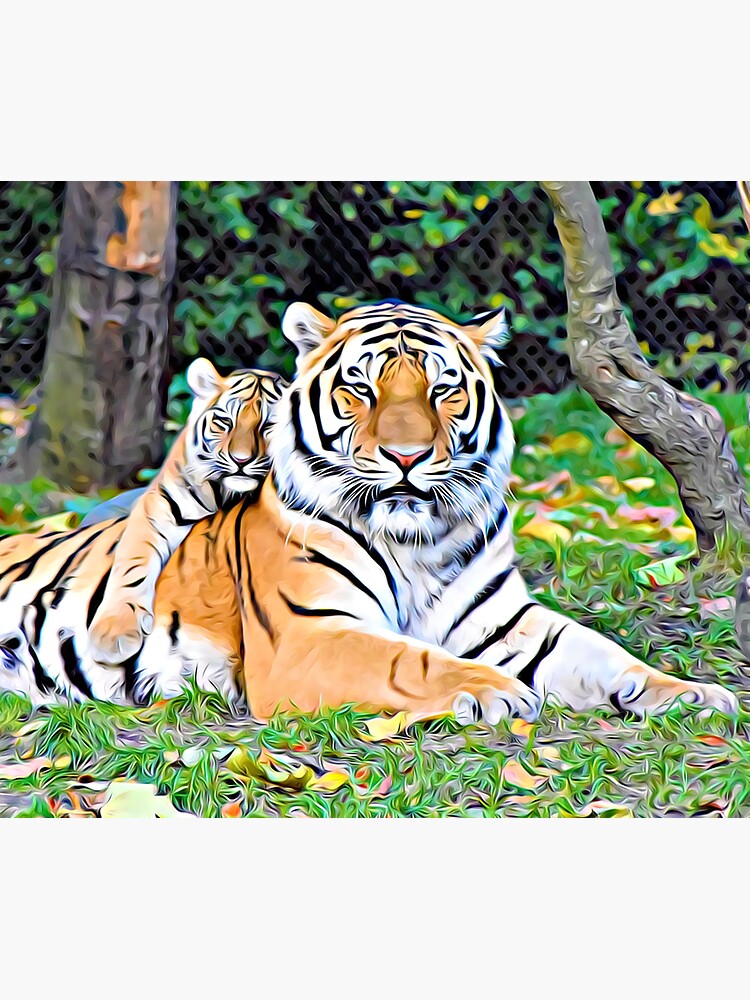 "Tiger Mum, Wildlife - Tiger Art" Sticker for Sale by FireWolfDesigns ...