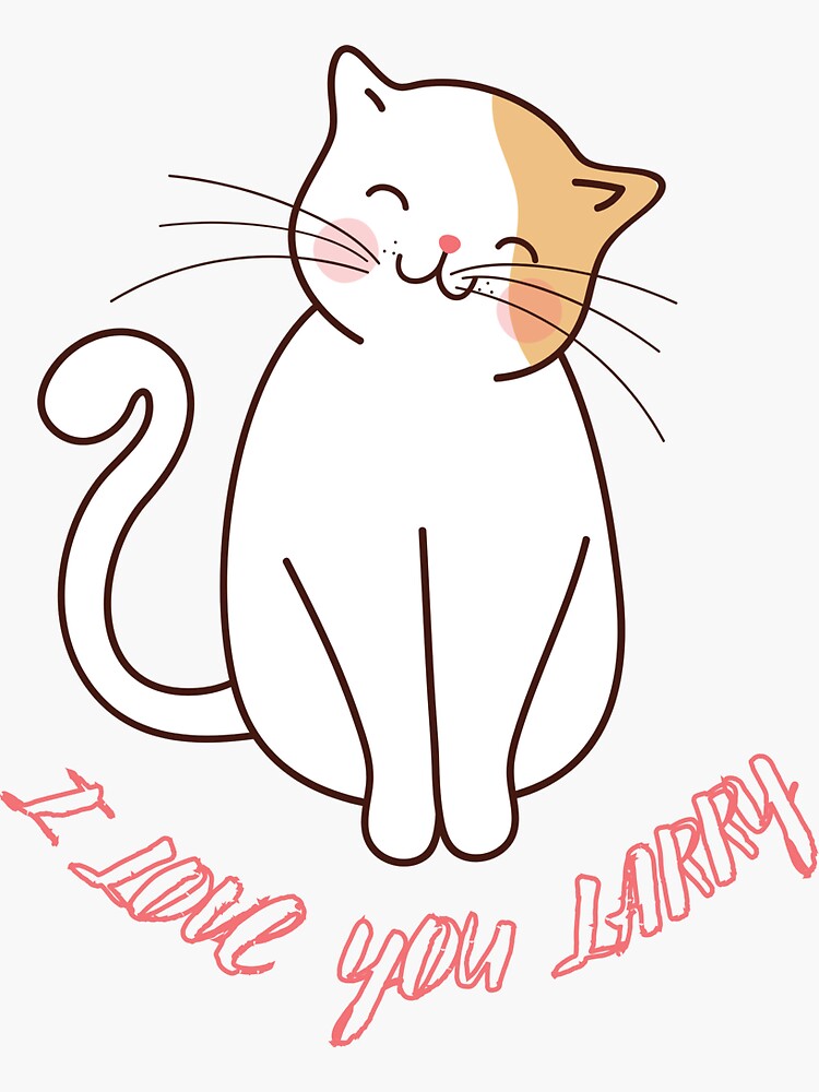 "Larry The Cat -Funny Classic" Sticker for Sale by colinza | Redbubble
