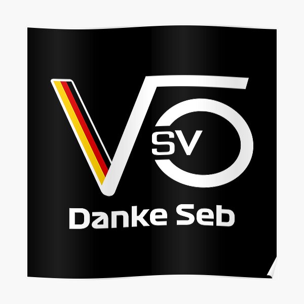 "Danke Seb Sebastian Vettel Logo" Poster for Sale by larsmeijer11 ...
