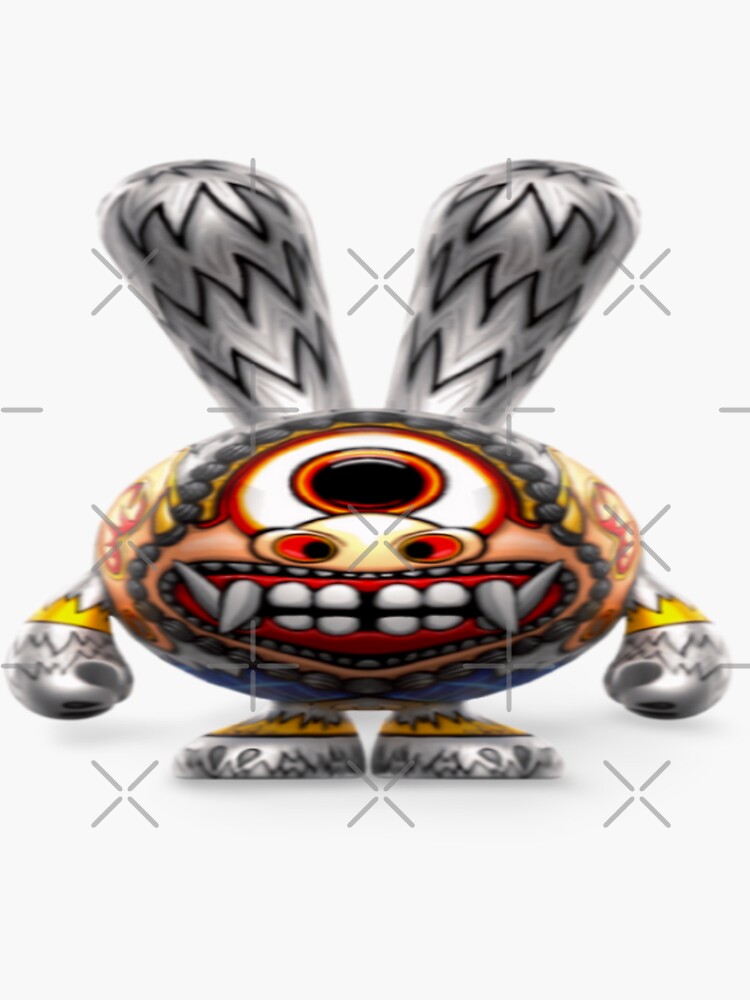 "NFT art toy "Mata Besek (Leyak) is a Balinese cyclops demon." Sticker ...