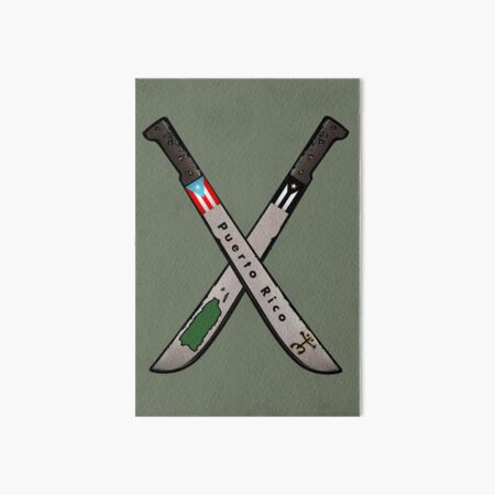 Impression rigide « Puerto Rico Machete Drapeau Carte Coqui Taino ...
