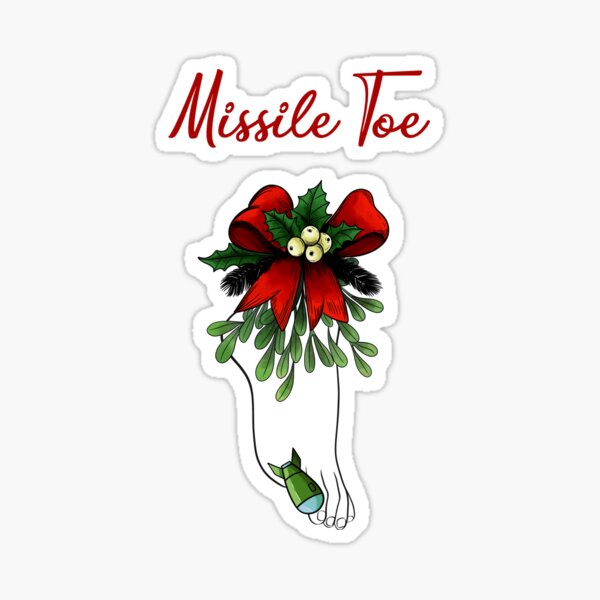 "Missile Toe, Christmas Mistletoe" Sticker for Sale by HartArtDesigns ...