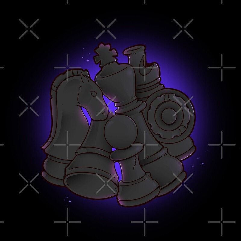 "Black Chess Cluster" by Mossysplashart | Redbubble