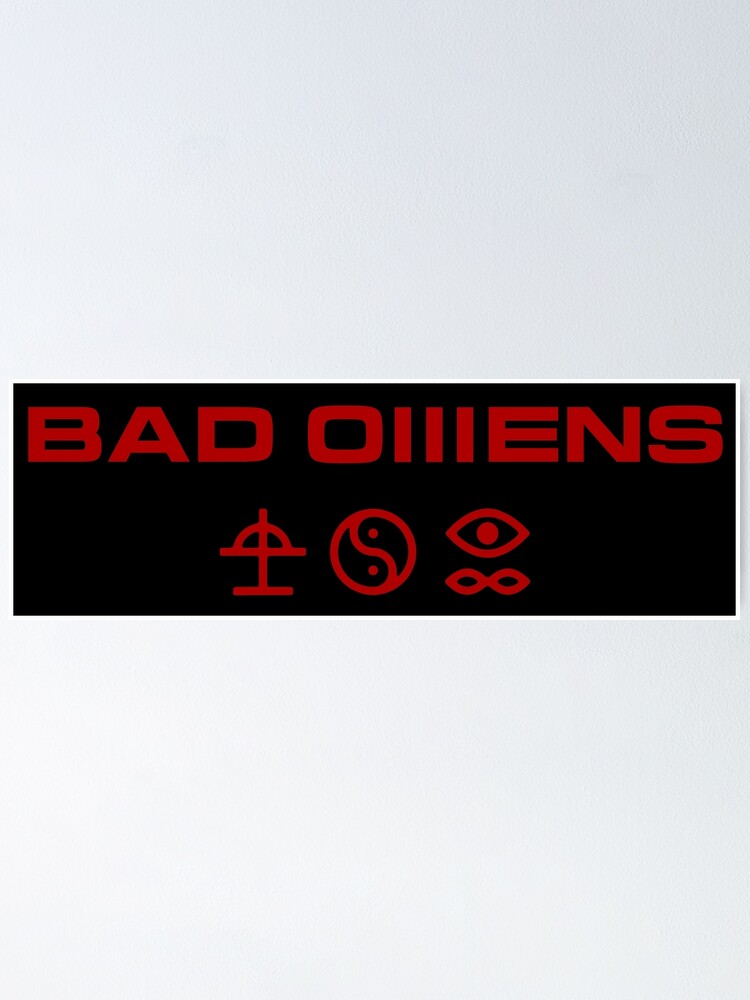 "Bad Omens Red Logo + Symbols" Poster for Sale by TNKART | Redbubble