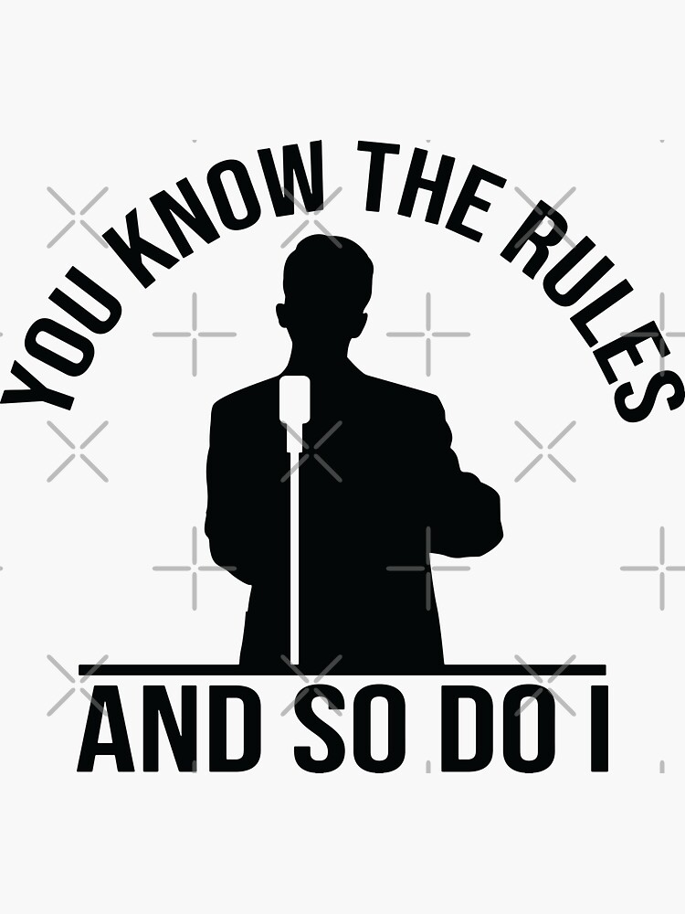 "Rick Astley You Know The Rules And So Do I" Sticker for Sale by Slapit ...