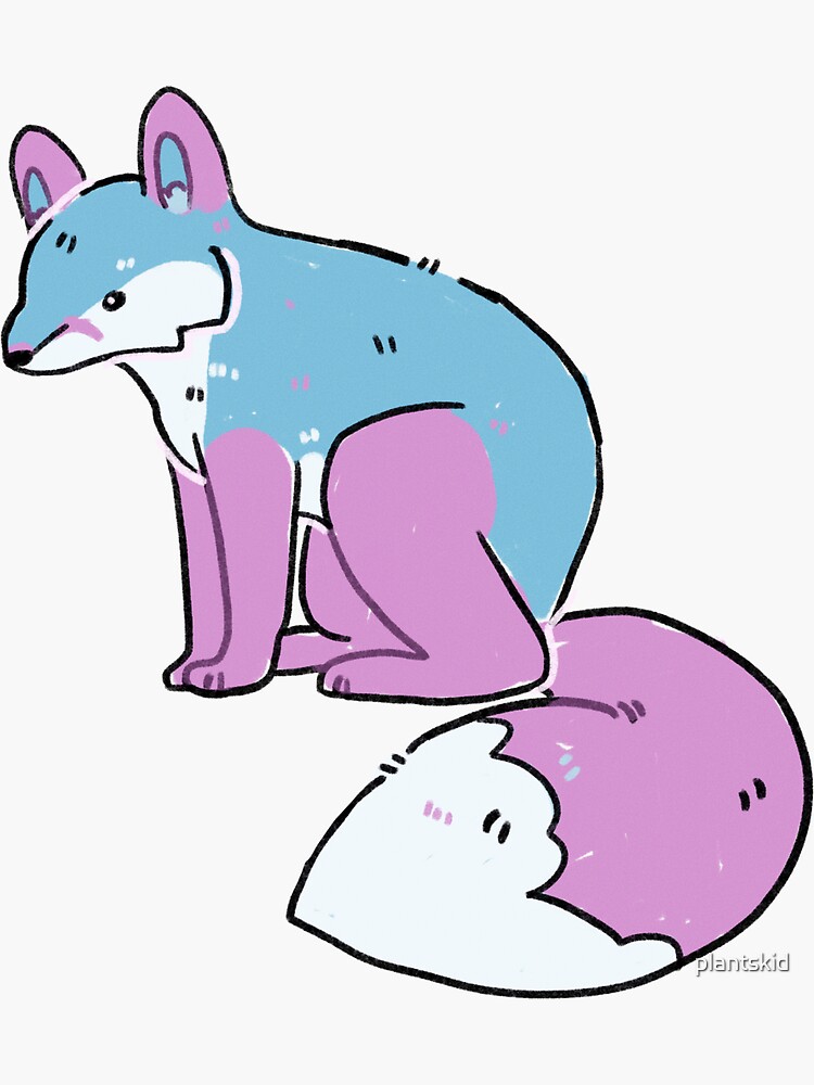 "Transgender Trans* Fox LGBTQIA+ Sticker For Pride" Sticker for Sale by ...