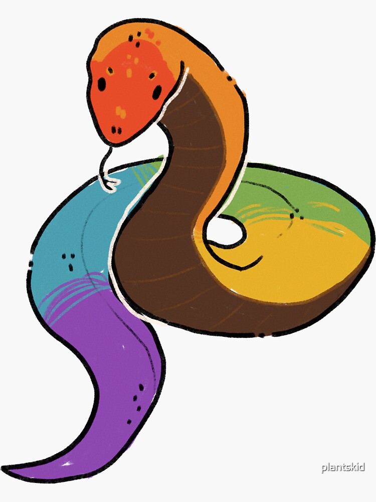 "Gay Ally LGBTQIA+ Snake Sticker Pride" Sticker for Sale by plantskid ...