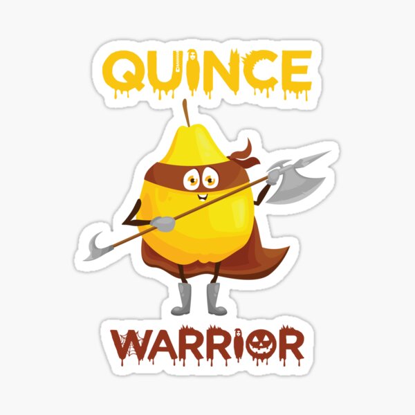Quince Warrior Cartoon Sticker For Sale By Dilibus Redbubble