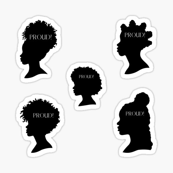 "Black and Proud" Sticker for Sale by Nakikej | Redbubble