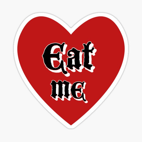 "Eat Me" Sticker by littlefoodie | Redbubble
