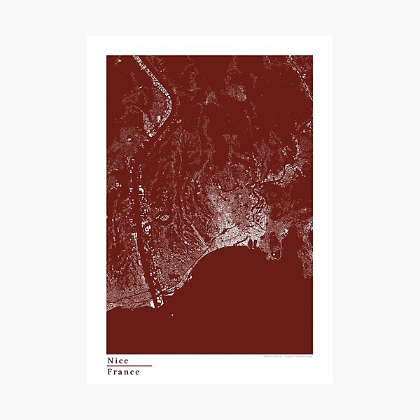 Lámina fotográfica «Niza - plano de la ciudad / mapa / plano de la ...