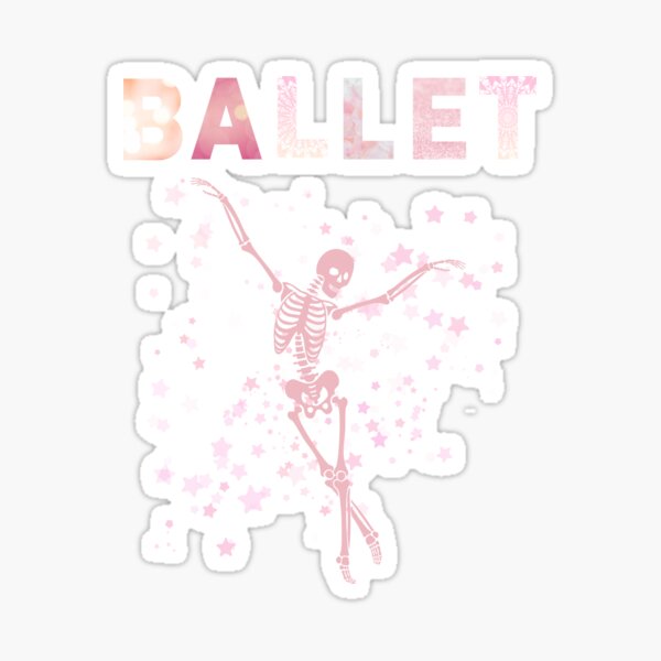 "Ballet Skeleton, Pink design suitable for apparel gift for ballet ...