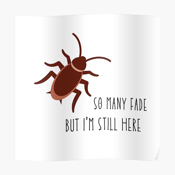 "KARMA COCKROACH" Poster for Sale by baldbird | Redbubble