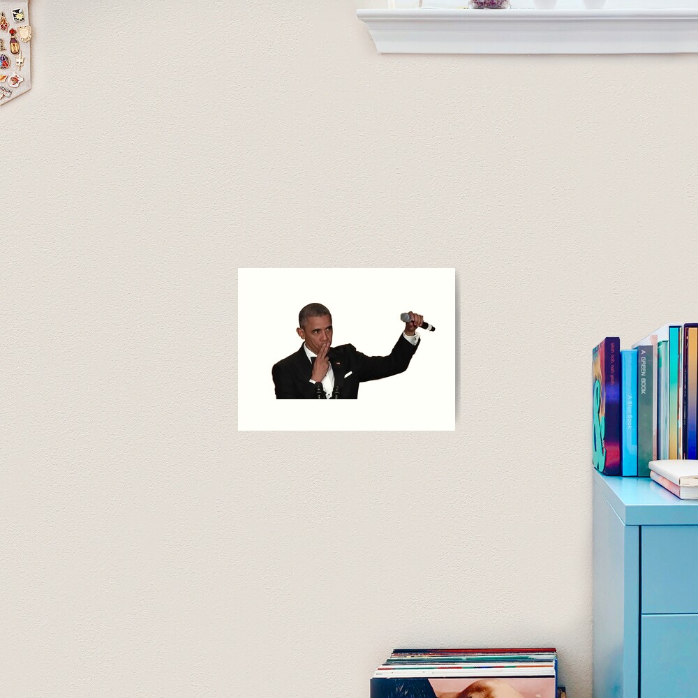 "Barack Obama Mic Drop" Art Print for Sale by lulumurph | Redbubble