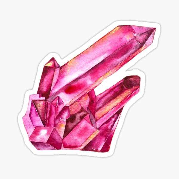 "Watercolor Ruby " Sticker for Sale by KatasArt | Redbubble