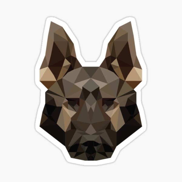 "Geometric-German-Shepherd" Sticker for Sale by w8w0o2567 | Redbubble